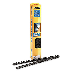 Fellowes 3/8in Black Binding Combs (25-Pack)