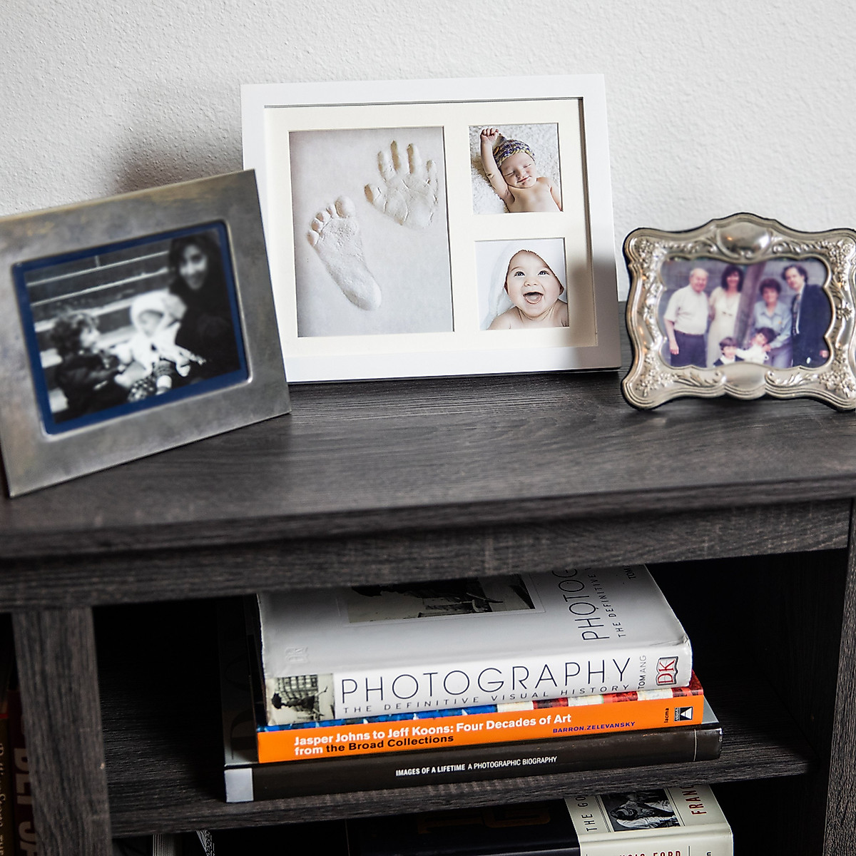 Handprint Footprint Memory Kit by Little’s Comfort - personalized clay keepsake with wooden picture frame-for newborn infants, kids, adults, family or pets-baby shower-photo decoration-non toxic