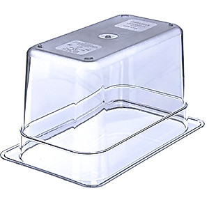 Carlisle FoodService Products Plastic Food Pan 1/4 Size 6 Inches Deep Clear (Pack of 6)
