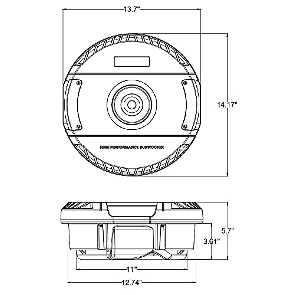Rockville RockGhost Active Powered 8" Hidden Car Subwoofer Sub For 15"/16"/17" Full Size Spare Tire
