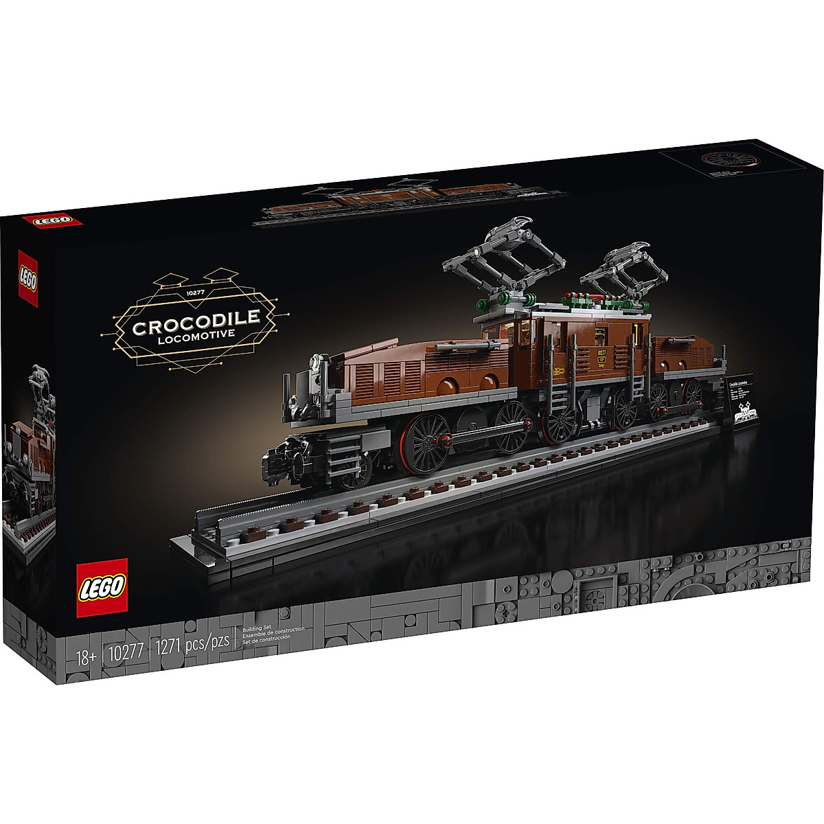 LEGO Crocodile Locomotive 10277 Building Kit; Recreate The Iconic Crocodile Locomotive with This Train Model; Makes a Great Gift Idea for Train Enthusiasts Lovers (1,271 Pieces)