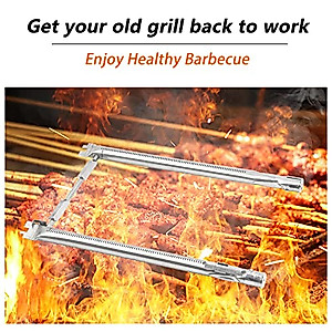 Derurizy Grill Replacement Part for Weber Spirit I & II 200 Series, Weber Spirit E-210, S-210, Spirit E-220, S-220, 7635 Flavorizer Bars and 69785 Grill Burner, Stainless Steel Rpair Kit Set