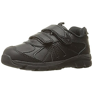 Stride Rite Baby-Boys Cooper 2.0 Hook & Loop Sneaker, Black, 8.5 X-Wide Toddler
