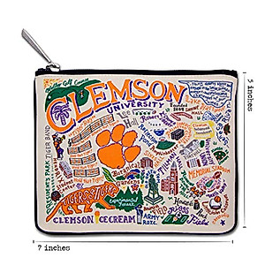Catstudio Clemson University Collegiate Zipper Pouch Purse | Holds Your Phone, Coins, Pencils, Makeup, Dog Treats, & Tech Tools