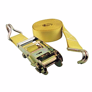 Erickson 52300 Yellow 2" x 15' Medium Duty Ratcheting Tie-Down Strap