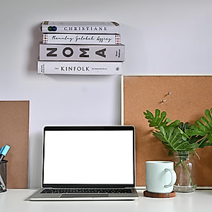 Floating Bookshelves Iron Invisible Floating Shelves Book Organizers Wall Mounted Bookshelf Metal Holder for Books Storage for Home Office Classroom (6, White)