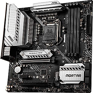 MSI MAG B460M Mortar WiFi Gaming Motherboard (mATX, 10th Gen Intel Core, LGA 1200 Socket, DDR4, CFX, Dual M.2 Slots, USB 3.2 Gen 1, 2.5G LAN, DP/HDMI, Wi-Fi 6 Pre-Certified)