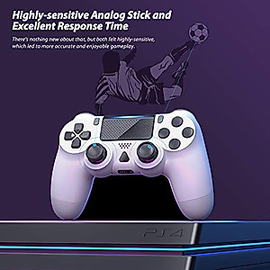 YCCTEAM Wireless Game Controller Compatible with 4 Slim with Enhanced Dual Vibration/Analog Sticks/6-Axis Motion Sensor, Compatible with PC/Windows 7/8/10/11