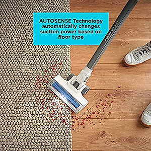 BLACK+DECKER POWERSERIES+ 16V MAX Cordless Stick Vacuum with LED Floor Lights, Lightweight, Multi-Surface, White (BHFEA420J)