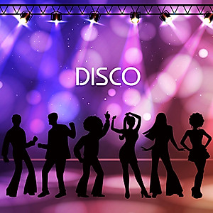 Motiskyy 12 Pcs Disco Dance Silhouettes Cutouts Large Retro Removable PVC Wall Decal Self Adhesive Party Decorations Waterproof Silhouettes PVC Wallpaper (35.43 Inch)