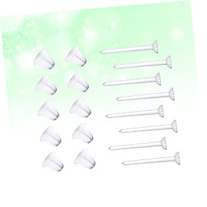ABOOFAN 100 Pcs Plastic Post Earrings Earring Posts and Backs Clear earings Clear Stud Earrings Fashion Earrings Stud earings Head findings Earring pins Earrings Blank Stud Jewelry