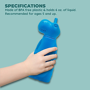 Brite Concepts Dinosaur Shaped Sippy Cup, Plastic, 6-Ounce, Colors Vary, 2-Pack