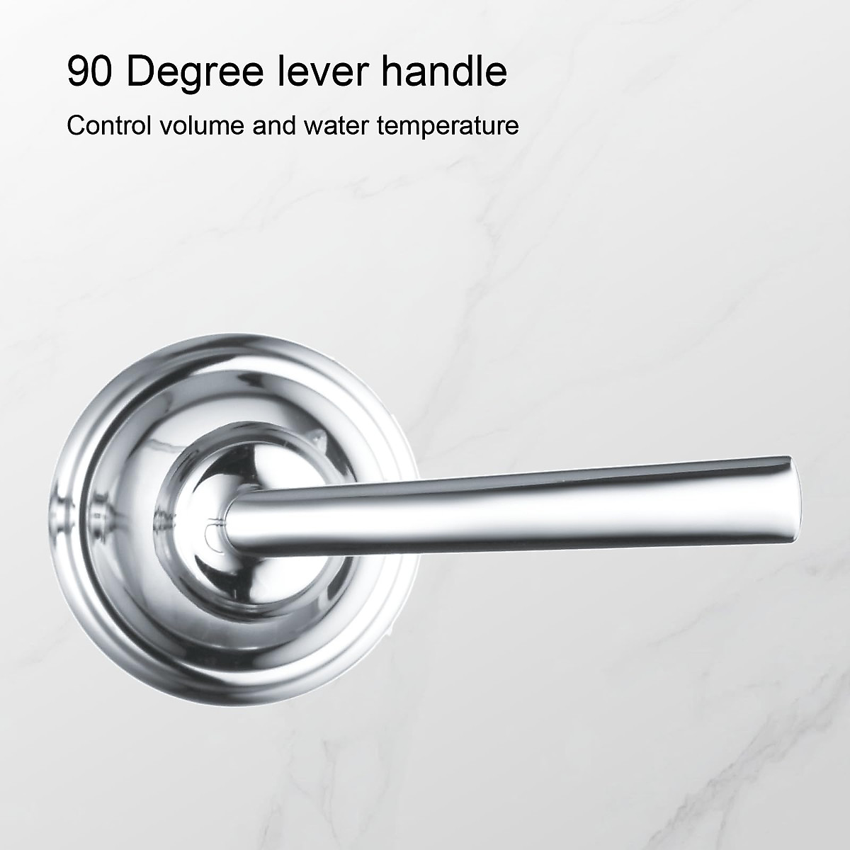 RKF Faucet- Replacement Lever Handles with Valve Faucet Accessory Faucet Parts Faucet Kit Chrome Polished B023