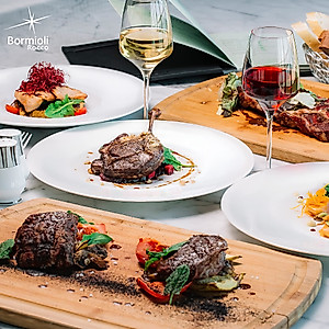 Bormioli ROCCO Whitemoon 18-Piece Dinner Set, Opal Glass, 27 cm