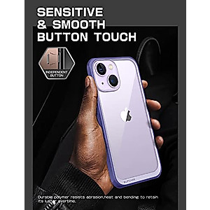 SUPCASE Unicorn Beetle Style Series Case for iPhone 14 / iPhone 13 6.1 Inch, Premium Hybrid Protective Slim Clear Case (Mauve)