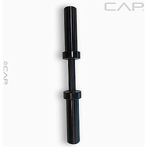 CAP Barbell 2' Solid Olympic Dumbbell Handle, No Collars, Black (New Version)