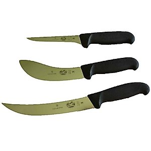 Victorinox Forschner 5 Inch Boning Knife, 8 Inch Breaking Knife AND the 6 Inch Skinning Knife