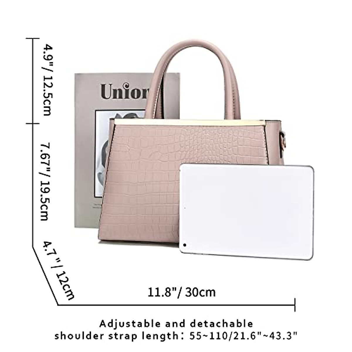 JHVYF Stylish Handbags for Women Fashion Shoulder Bags Crocodile Pattern Hobo Purse Classic Tote Satchel Khaki