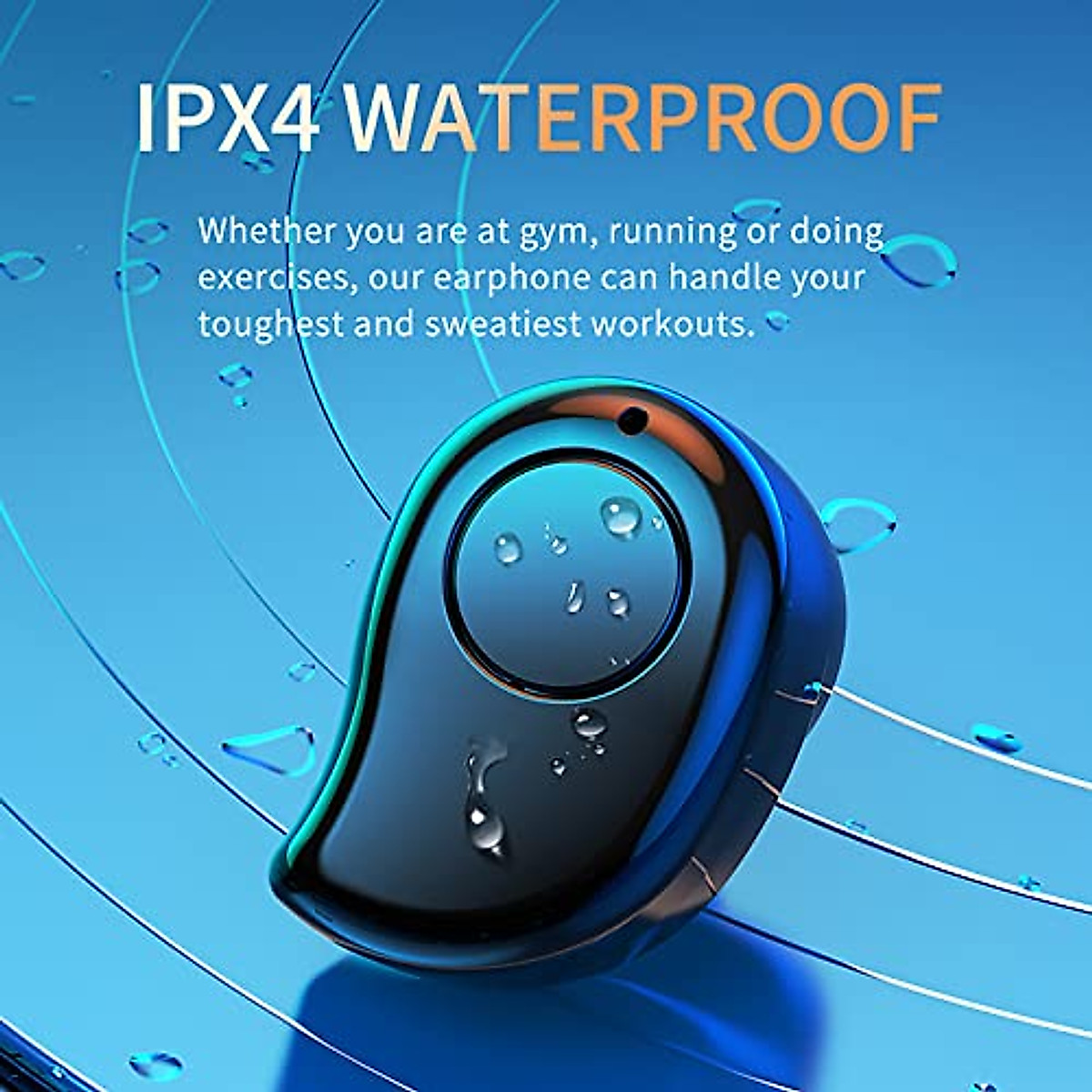 Mini Bluetooth Earphone, Invisible Wireless Headphone in-Ear Earbud with Microphone, 16 Hours Playing Time Earpiece Car Headset USB Charger for iPhone Samsung Smartphone (Nude)