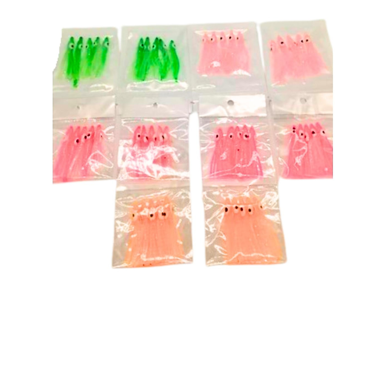 KOKOPROS Kokanee Fishing- Micro Luminous 4.5 cm Squid Skirts-Assorted 50- PK