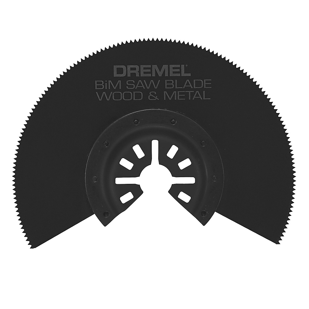 Dremel MM452 Multi-Max Bi-Metal (BiM) Half Moon Oscillating Saw Blade- Oscillating Tool Accessory- Perfect for Cutting Wood and Metal- Universal Quick-Fit System, Black