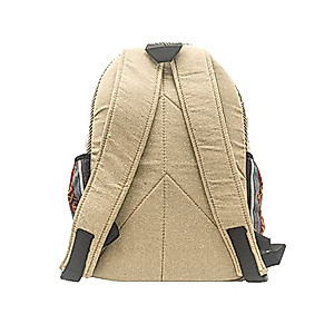 Fwosi Hemp Backpack - Cute Backpack For Women & Men, Handmade School Backpack Shoulder Bag - Durable Lightweight Travel Bag, Bookbags