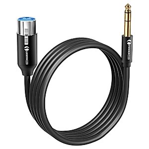 ANNNWZZD XLR to 1/4, TRS to XLR Cable, XLR Female to 1/4 for Guitar, Mixer, Speaker, Playing Live 6FT/2M