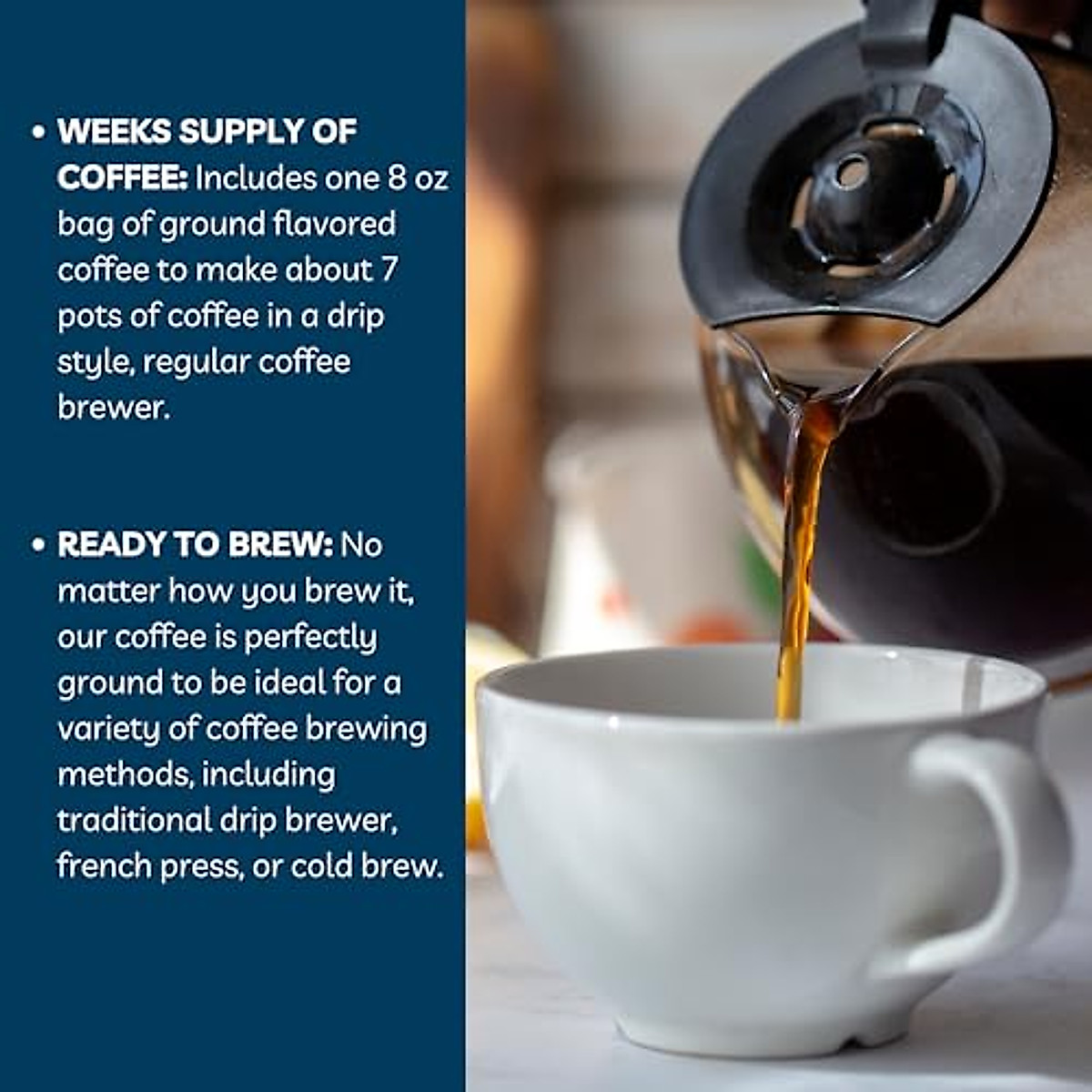 Door County Coffee - Spring & Summer Seasonal Blend - Blackberry Shortcake, Blackberry Shortcake Flavored Whole Bean Coffee - Medium Roast, 8 oz Bag