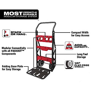 48-22-8415 for Milwaukee Packout Heavy Duty 2-Wheel Cart Dolly Hand Truck 400 lb Weight Capacity