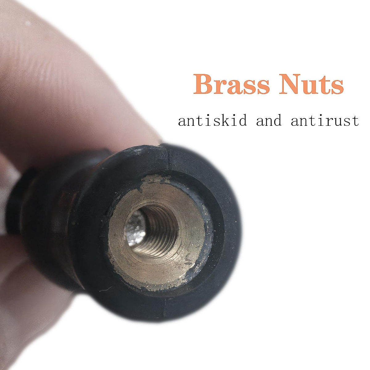 4 Pack Toilet Seat Hinge Bolt Screws,Toilet Seat Fixings Fix Expanding Rubber Top Nuts Screws,Hardware Replacement Parts Kit