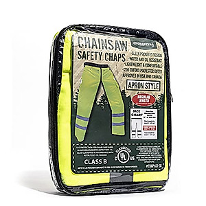 FORESTER Chainsaw Chaps For Men - Adjustable Belt - Chain Saw Chaps For Men, Apron Style W/Pocket, Chainsaw Safety Equipment, Chainsaw Safety Gear, Chainsaw Safety Chaps For Weed Eater