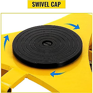 OrangeA Industrial 6600Lbs Capacity Skates 3 Swivel Rollers 360 Degree Rotation Machinery Mover Dolly for Transporting (3 T)