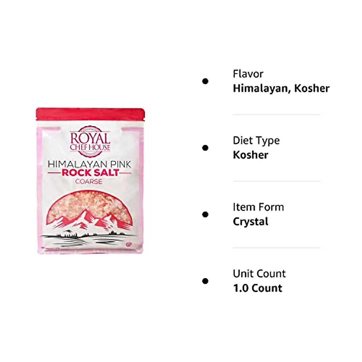 Himalayan Pink Salt 5 lbs Coarse Grain Bulk Bag - Hymalain Pure Gourmet Crystals - Himilian 100% Natural - Contains 84 Minerals -Suitable for Body Bath Scrubs Table Salt Grinder & Salt Mills - Kosher