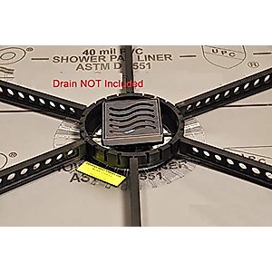 Quick Pitch and Pre Pitch Shower Slope System with Universal Center Drain Kit and Weep Hole Protector
