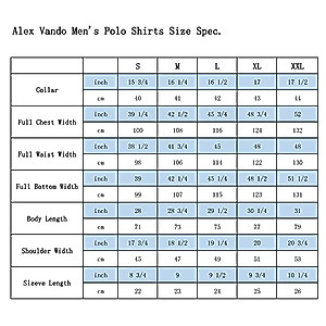 Alex Vando Mens Polo Shirts Short Sleeve Regular Fit Fashion Designed Shirt,Black,XLarge