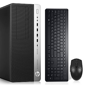 HP Tower Computer EliteDesk 800 G3 Tower Desktop PC i5-6500 Up to 3.60GHz 16GB DDR4 RAM 512GB NVMe SSD M.2 HDMI WiFi BT DVD Windows 10 Pro Wireless Keyboard & Mouse + TJJ Mouse Pad (Renewed)