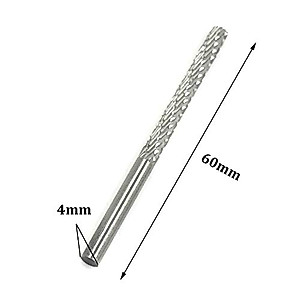 S SYDIEN 4mm Shank HSS Rotary Burrs Bits Rotary Files for Woodworking/Drilling/Carving/Engraving/Grinding