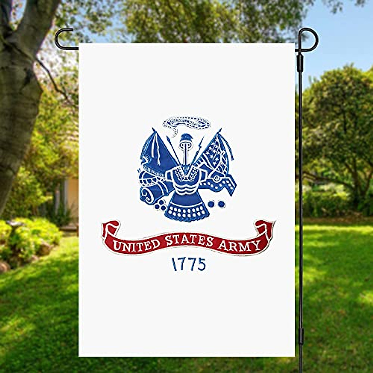 US Embroidered Army Garden Flag Double Sided 12x18 inch American Army Yard Lawn Garden Flags Banner Heavy Duty Vivid Color Waterproof