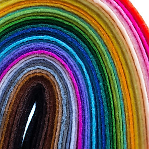 Felt Sheets, 40 Pcs 12 X 12 inches (30 X 30cm) 1mm Thick Soft Felt Fabric Sheet, DIY Craft Sewing Pre-Cut Quilt Squares, Premium Colorful Hard Fabric Sheets for Handmade Crafting& DIY Projects.