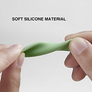 litumfen 5 Pack iPencil Grips Silicone Holder Sleeve Compatible with Apple Pencil 1st and 2nd Generation (Black, Green, Pink, White, Purple)