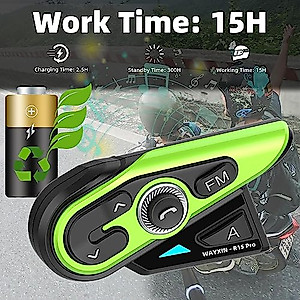 Motorcycle Bluetooth Helmet Bluetooth 2 PCS,5.0 Pairing Within 2000 Meters 8 People Online Intercom, 6 Color Replacement, with FM / IPX67 Waterproof / DSP&CVC Noise Reduction, Including 2 Microphones.
