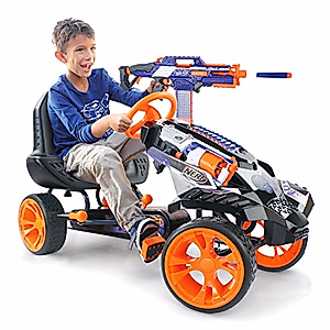 Hauck Nerf Battle Racer Pedal Go Kart, Orange/Grey/Black, Large