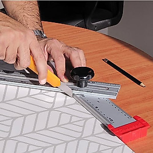 Kapro - 317 Adjustable Drywall T-Square Tool - Aluminum - for Layout and Marking - Features Sliding Head and Dual Directional Printed Scale - 48 Inch