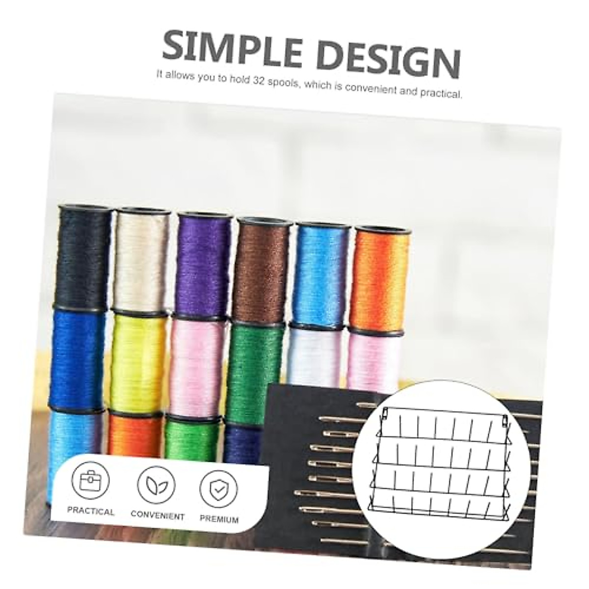 32 Axis Frame Braiding Rack Wear-Resistant Thread Organizer Wall-Mounted Thread Organizer Iron Thread Rack Wall-Mounted Thread Rack Wall-Mounted Thread Holder Room Thread Holder