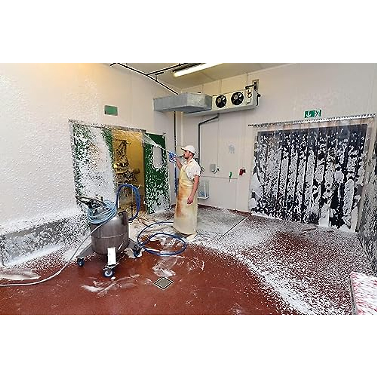 Lithonia Lighting LQM S W 3 G 120/277 EL N M6 Quantum Thermoplastic LED Emergency Exit Sign with Stencil-Faced White Housing and Green Letters with Nickel Cadium battery