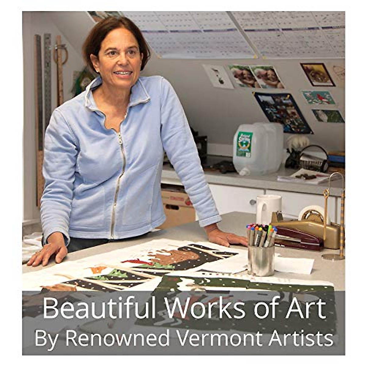 Chandler 4 Corners Artist-Designed Pinecones & Berries Hand-Hooked Wool Decorative Throw Pillow (14” x 14”)