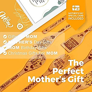 Riveira Mothers Day Gifts For Mom From Daughter - Mom Gifts For Mothers Day - Mother's Day Gift Ideas - Cool Mothers Day Gifts For Moms Who Have Everything - Mother Day Wooden Spoons For Cooking