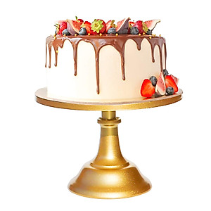 ATRDTO 4pcs Iron Cake Stands Set Cake Holder for Wedding Birthday Baby Shower Gold (Gold)