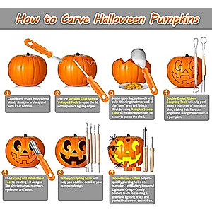 Halloween Pumpkin Carving Kit for Kids Adults13 PCS Professions Pumpkin Carving Tools Set Stainless Steel Heavy Duty Pumpkin Carving Knife Sculpting Tools for Jack-O-Lanter