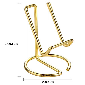ROPOSY Cell Phone Stand for Desk, Cute Metal Gold Cell Phone Stand Holder Desk Accessories, Compatible with All Mobile Phones, iPhone, Switch, iPad